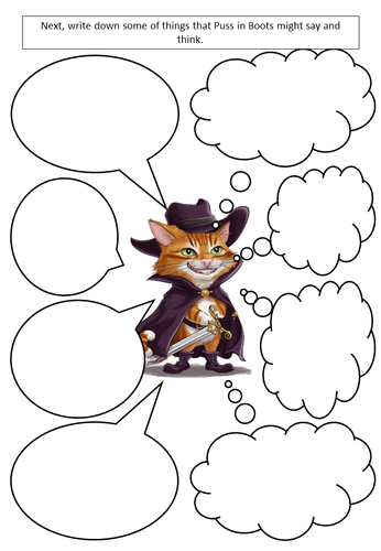 Puss in Boots Fairy-tale Character Describe the Book Character Booklet ...