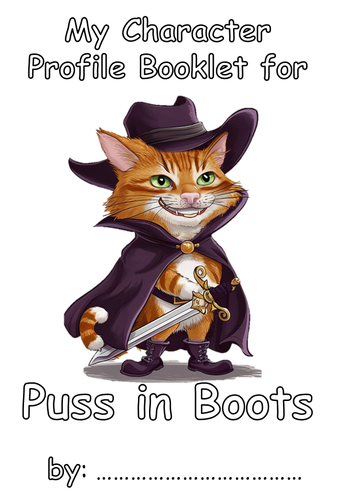 Puss in Boots Fairy-tale Character Describe the Book Character Booklet ...