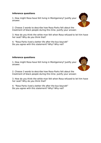 Year 6 Whole Class Reading - Rosa Parks Biography | Teaching Resources