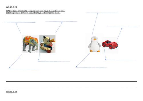 Differentiated sheets - Comparing old and new toys - history year 1 ...