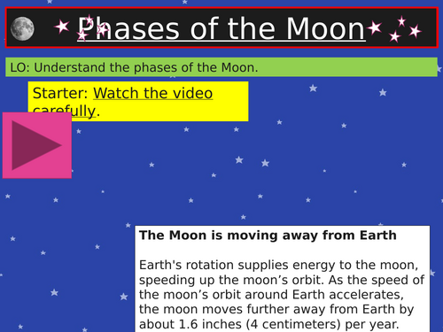 Phases of the moon lesson with activity. | Teaching Resources