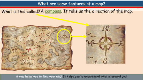 Using a compass, read a map and use a key. | Teaching Resources
