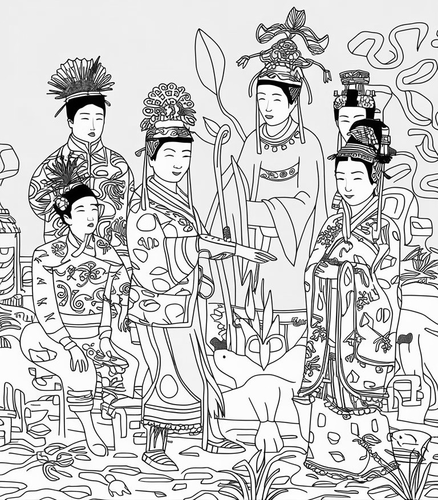25x The Shang Dynasty Ancient China Coloring Sheets Colouring Pages ...