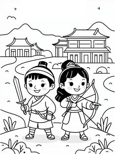 25x The Shang Dynasty Ancient China Coloring Sheets Colouring Pages ...