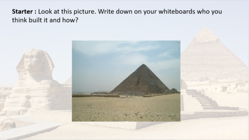Explore how the pyramids were made lesson. | Teaching Resources