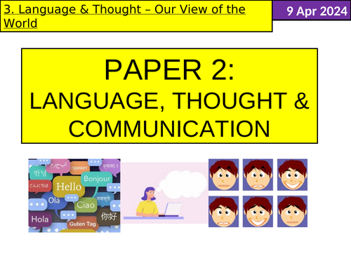 AQA GCSE Psychology: Paper 2 - Language, Thought & Communication BUNDLE ...