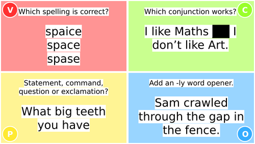 Year 2 VCOP Starter Activities | Teaching Resources