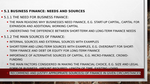 IGCSE BUSINESS STUDIES CAMBRIDGE PRESENTATIONS: Powerpoint Notes ...