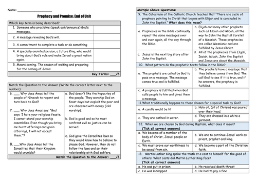 8.2 Prophecy and Promise: End of Unit/Amnesty International's Write for ...
