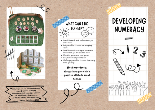 Parent/Staff Leaflet - Developing Early Numeracy | Teaching Resources