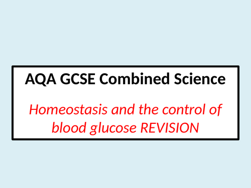 Control of blood glucose REVISION (GCSE) | Teaching Resources
