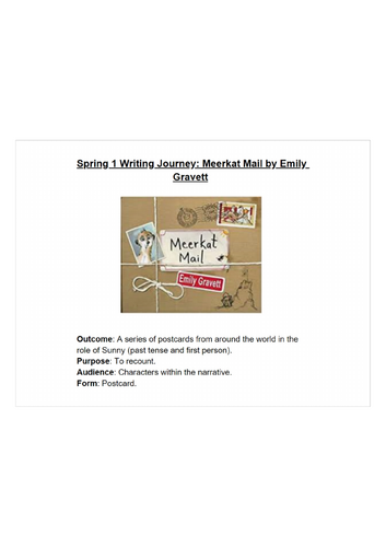 Meerkat Mail by Emily Gravett - Year 2 Unit of Writing Resources ...