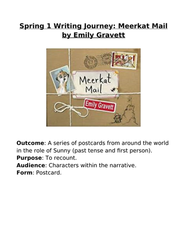 Meerkat Mail by Emily Gravett - Year 2 Unit of Writing Resources ...