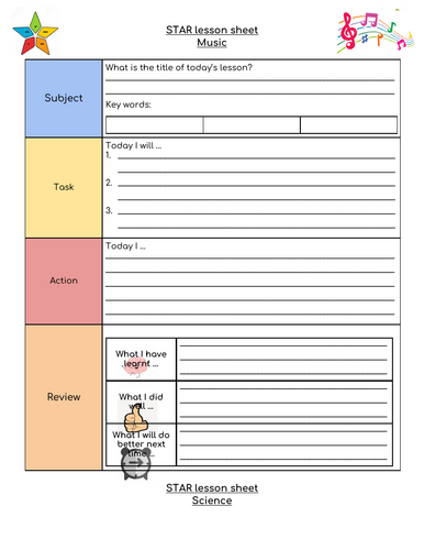 STAR assessment review sheet | Teaching Resources
