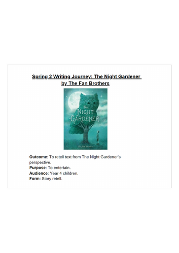 The Night Gardener by The Fan Brothers - Year 2 Unit of Writing ...