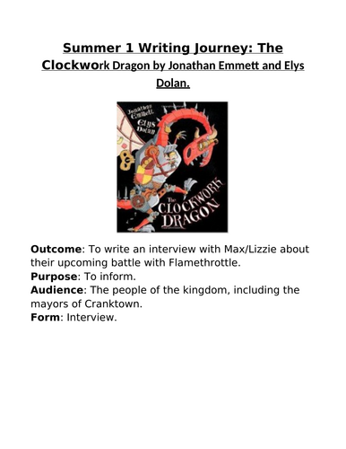 The Clockwork Dragon by Jonathan Emmett and Elys Dolan - Year 2 Unit of ...