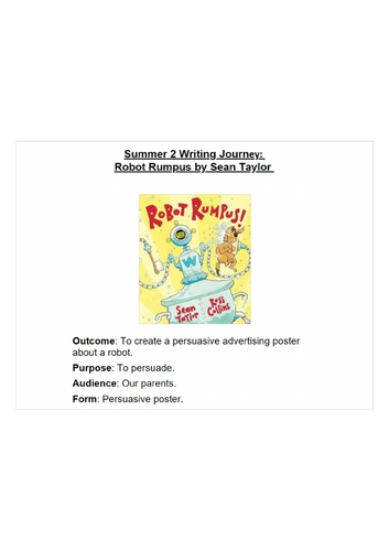 Robot Rumpus by Sean Taylor - Year 2 Unit of Writing Resources ...