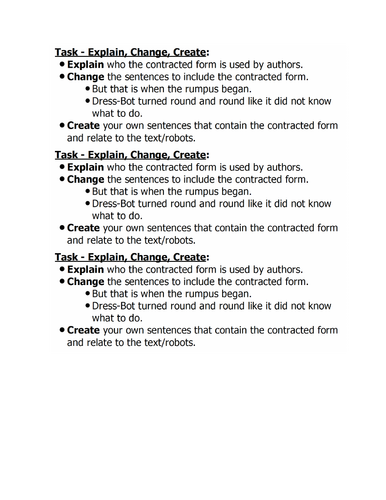 Robot Rumpus by Sean Taylor - Year 2 Unit of Writing Resources ...