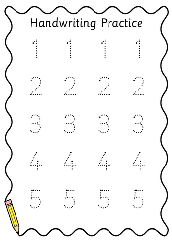 Handwriting Practice Booklet: Letters, Numbers, Shapes | Teaching Resources