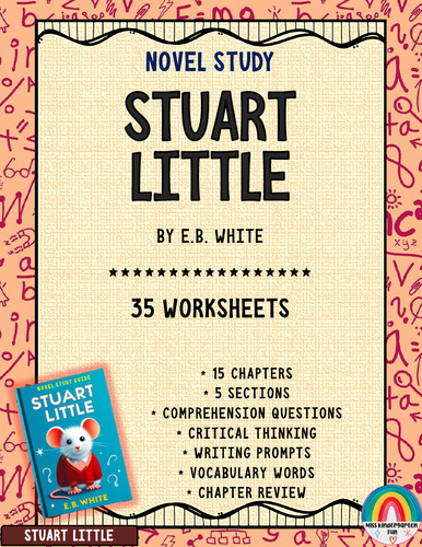 Stuart Little Novel Study Unit | Comprehension Questions, Vocabulary ...