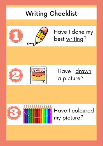 Infant/Kindergarten/Key Stage 1 Writing Checklist | Teaching Resources