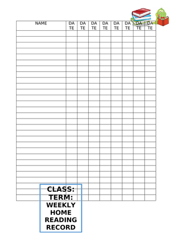 Class Reading Folder including 1:1, weekly readers | Teaching Resources