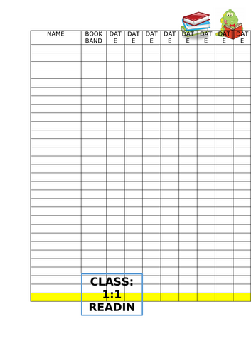 Class Reading Folder including 1:1, weekly readers | Teaching Resources