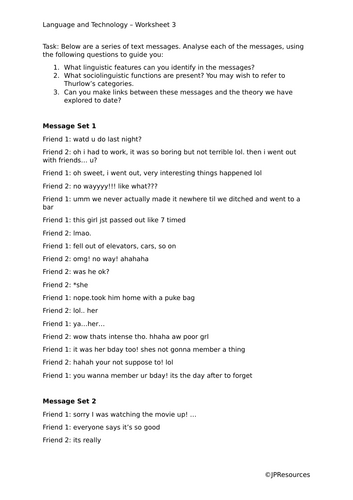 Language and Technology A Level Unit | Teaching Resources