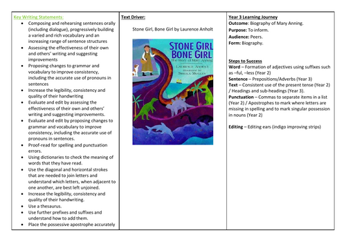 Stone Girl, Bone Girl by Laurence Anholt - Year 3 Unit of Writing ...