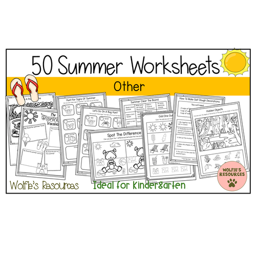 50 Summer Worksheets for KS1 - Activities - Colouring - End Of Year ...