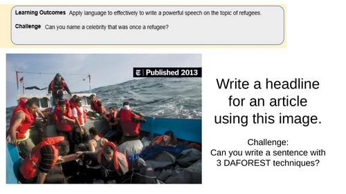 Refugee series of lessons Persuasive writing | Teaching Resources