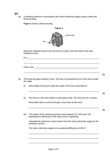 Wiring a plug | Teaching Resources