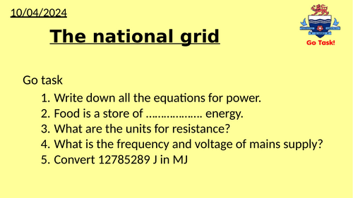 The national grid | Teaching Resources