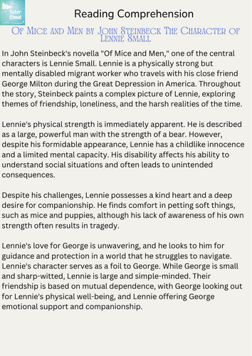 Of Mice and Men by John Steinbeck Resource Bundle | Teaching Resources