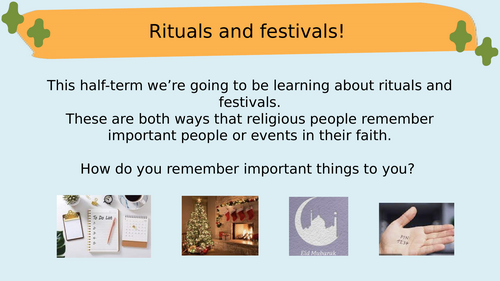 RE Rituals and Festivals | Teaching Resources