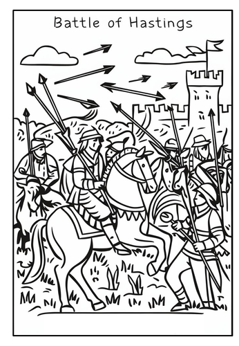 History The Battle of Hastings 1066 Coloring Sheets Colouring Pages ...