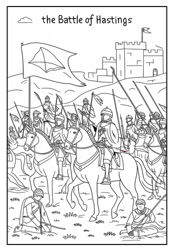 History The Battle of Hastings 1066 Coloring Sheets Colouring Pages ...