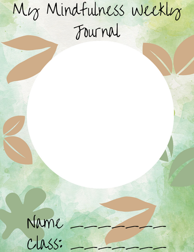 Mindfulness Weekly Journal | Teaching Resources