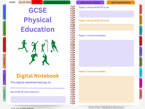 OCR GCSE PE Interactive Revision Notebook | Teaching Resources OCR GCSE PE Interactive Revision Notebook | Teaching Resources
