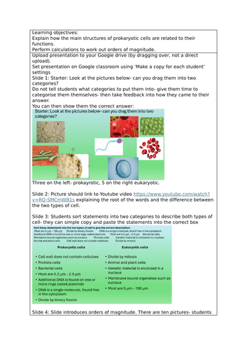 B1.3 Eukaryotic and Prokaryotic Trilogy Triple Lesson Plan Digital ...