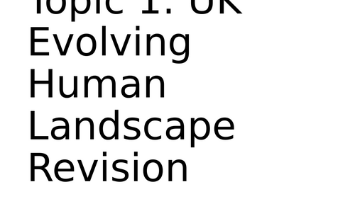 Edexcel B GCSE Geography UK Human Landscapes Revision Booklet ...