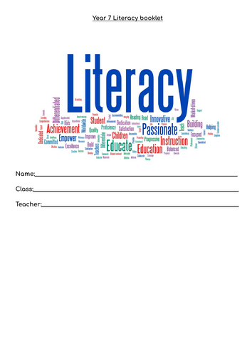 Year 7 Literacy booklet | Teaching Resources