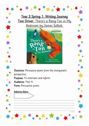 There’s a Rang-Tan in my Bedroom by James Sellick - Year 3 Unit of ...