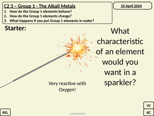 KS4 GCSE Chemistry AQA C2 3 Group 1 - The Alkali Metals Lesson Bundle ...