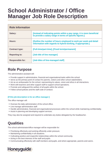 Office Admin Manager Interview Pack | Teaching Resources