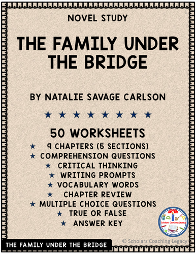 THE FAMILY UNDER THE BRIDGE Novel Study Comprehension, Critical ...