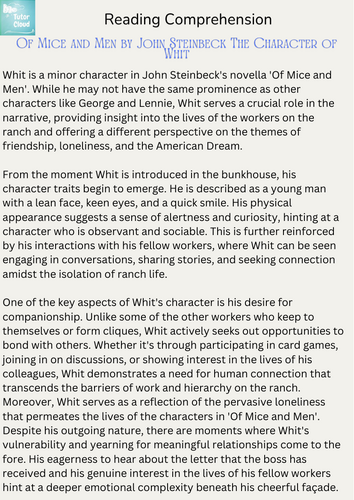 Of Mice and Men by John Steinbeck Resource Bundle | Teaching Resources