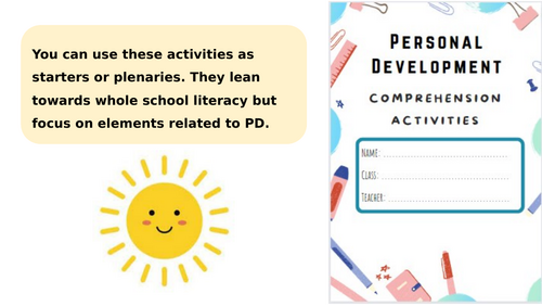 Personal Development Whole School Literacy Activities | Teaching Resources