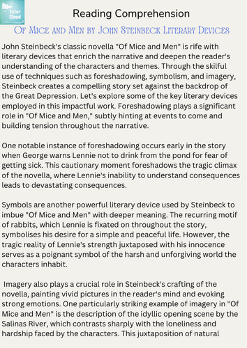 Of Mice and Men by John Steinbeck Resource Bundle | Teaching Resources