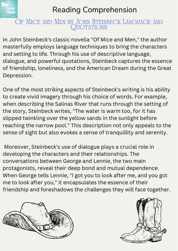 Of Mice and Men by John Steinbeck Resource Bundle | Teaching Resources
